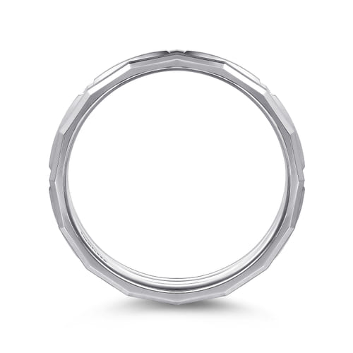 14K White Gold 6mm Men's Ring Brush Finish in Satin Finish | Shop 14k ...