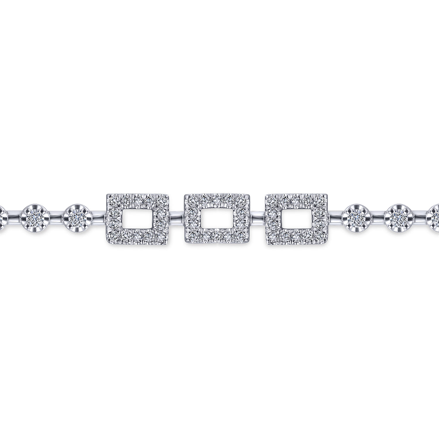 14k White Gold Lusso Tennis Bracelet. SKU: TB4308W45JJ | Gabriel & Co.