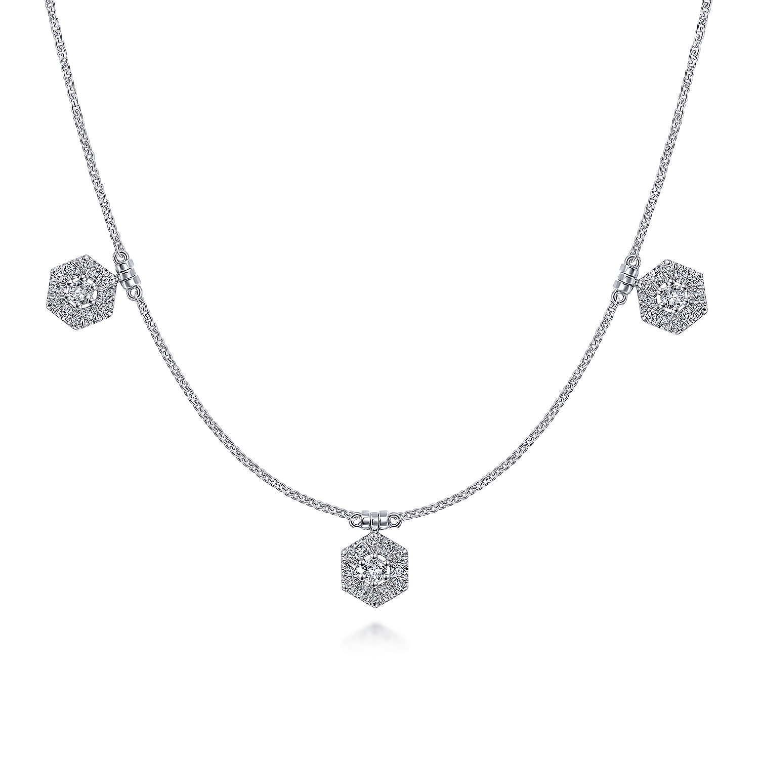 14k white gold choker necklace store