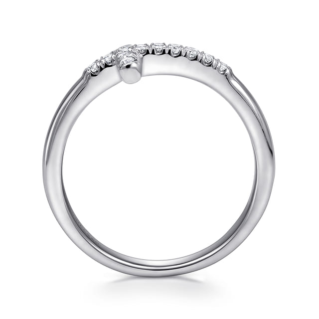 14k White Gold Cross Lusso [Ring Type]. SKU LR50221W45JJ | Gabriel & Co.