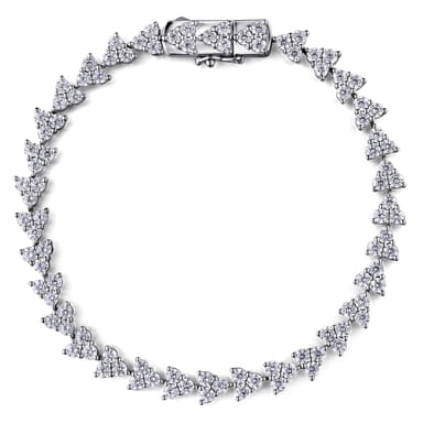 14k White Gold Lusso Tennis Bracelet. SKU: TB4778W45JJ | Gabriel & Co.