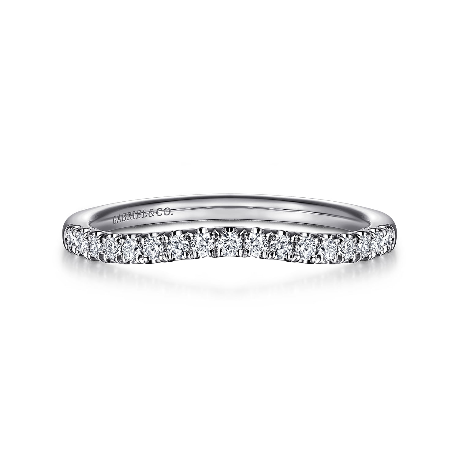 14K White Gold Round Three Stone Lotus Diamond Engagement Ring @ $2700 ...