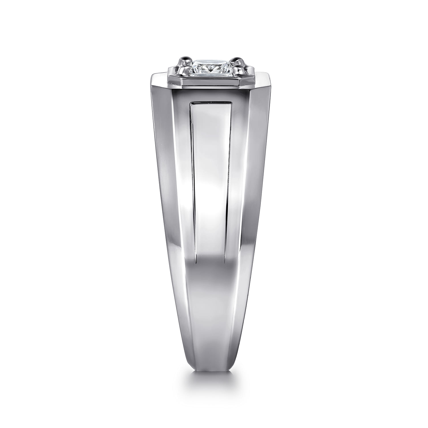 14K White Gold Mens Engagement Ring in Sand Blast Finish @ $5700. Shop ...