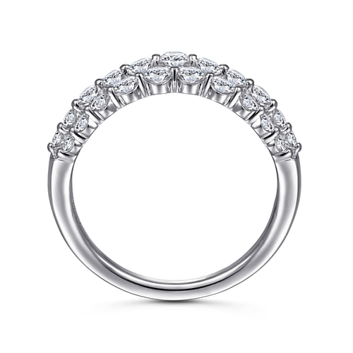 14K White Gold Multi Row Diamond Ring | Shop 14k White Gold Lusso Rings ... 14K White Gold Multi Row Diamond Ring | Shop 14k White Gold Lusso Rings ...