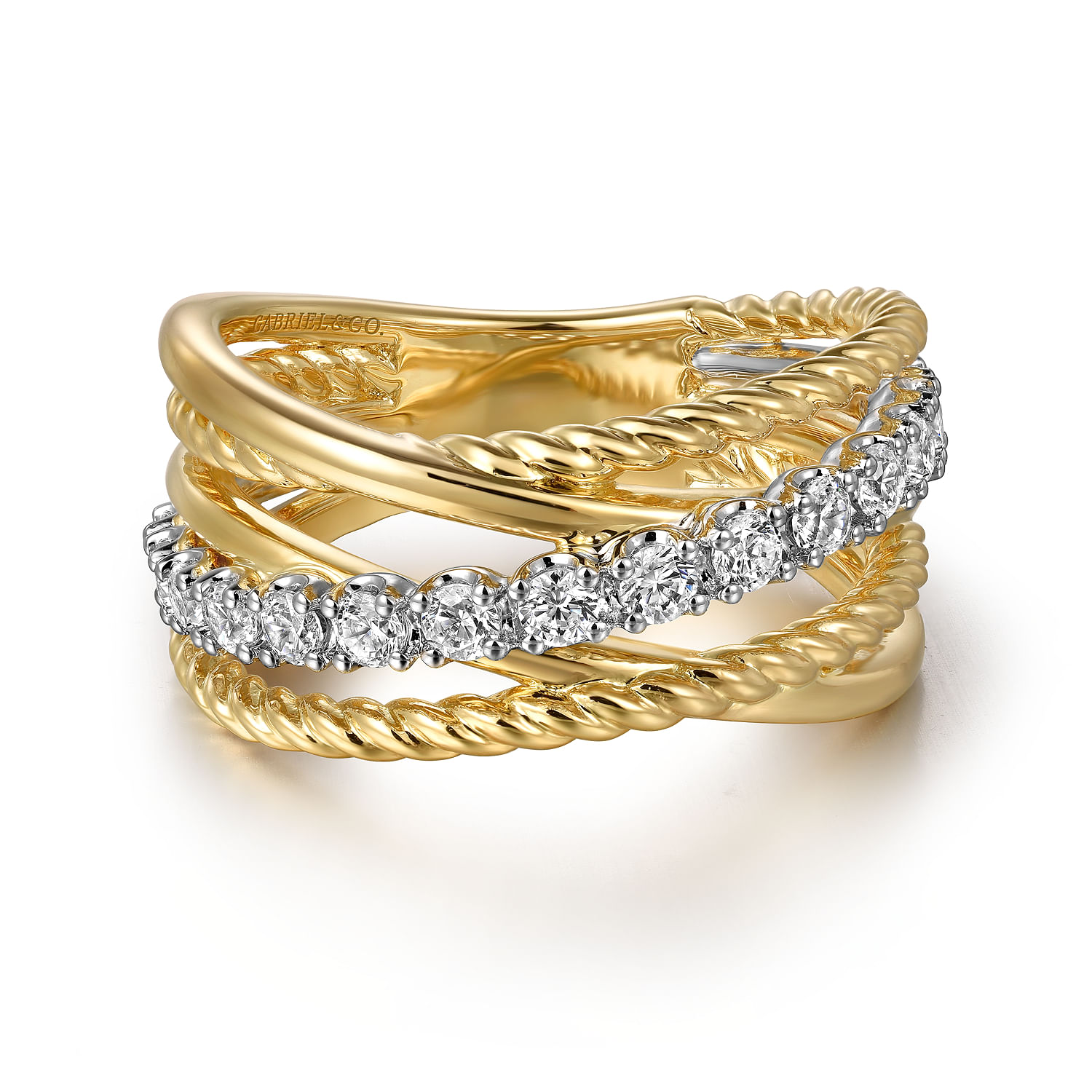 Twisted Rings - Shop Twist Diamond Rings | Gabriel & Co.