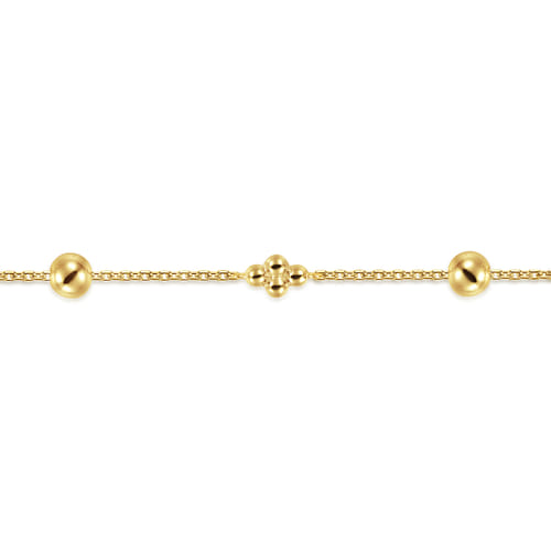 14K Yellow Gold Bujukan Beads Station Bracelet | Shop 14k Yellow Gold Bujukan Bracelets ...