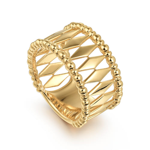 14K Yellow Gold Bujukan Classic Wide Band Ladies Ring | Shop 14k Yellow Gold Bujukan Rings ...