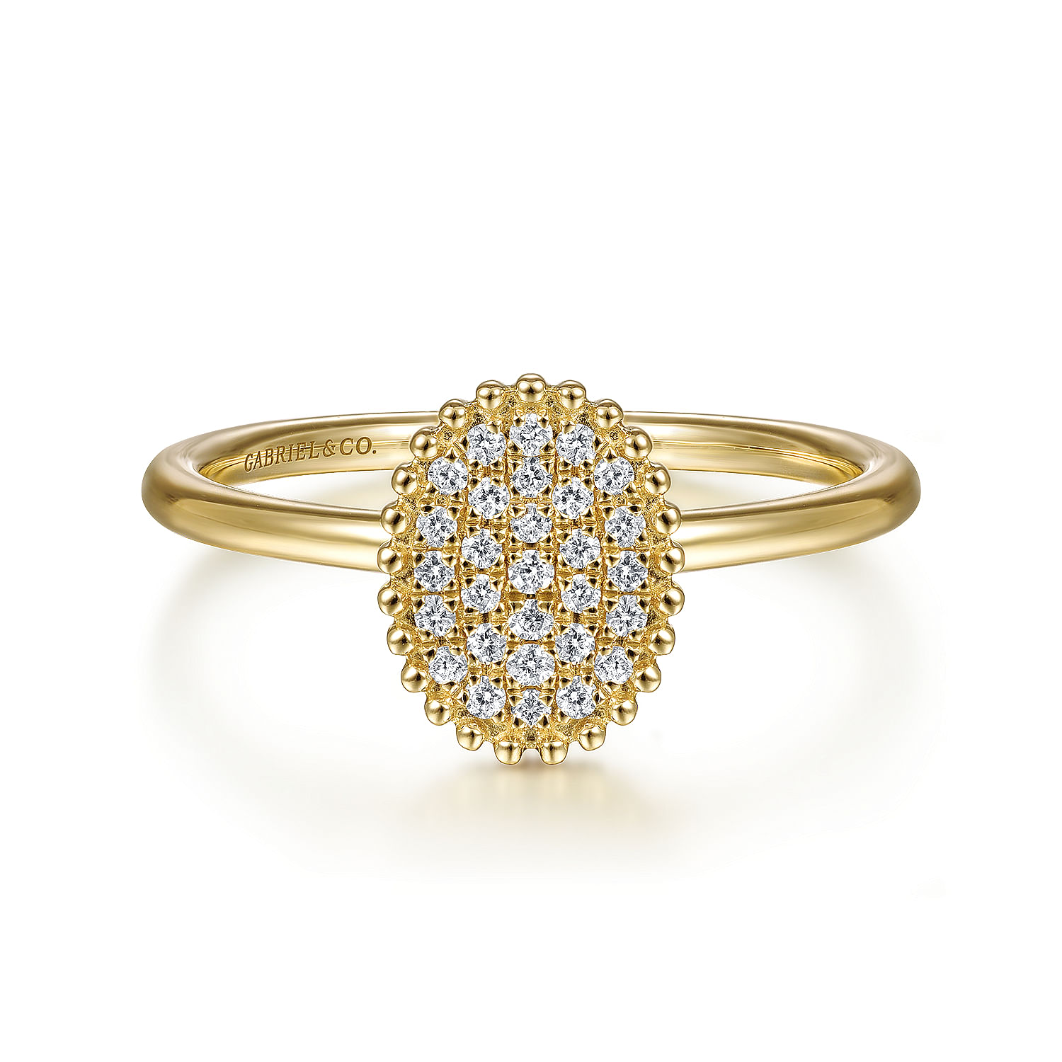 Yellow gold pave ring store