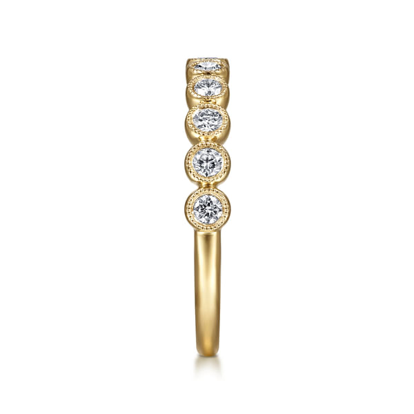 14K Yellow Gold Diamond Stackable Ring @ $1375. Shop Ladies Rings ...