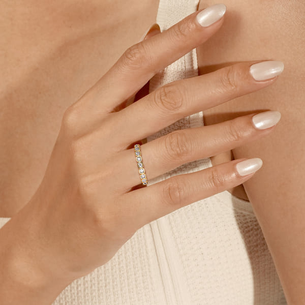 14K Yellow Gold Diamond Stackable Ring @ $950. Shop Ladies Rings ...