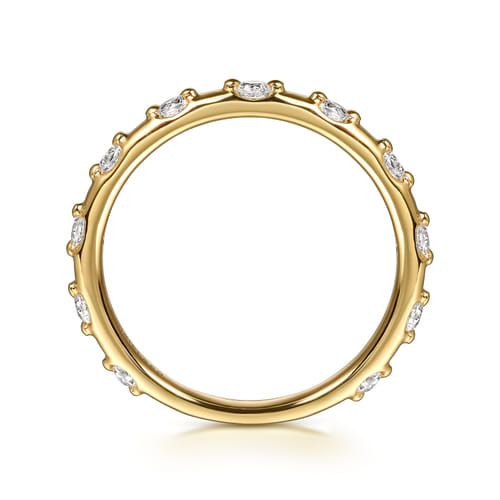 14K Yellow Gold Diamond Station Stackable Ring | Shop 14k Yellow Gold ...