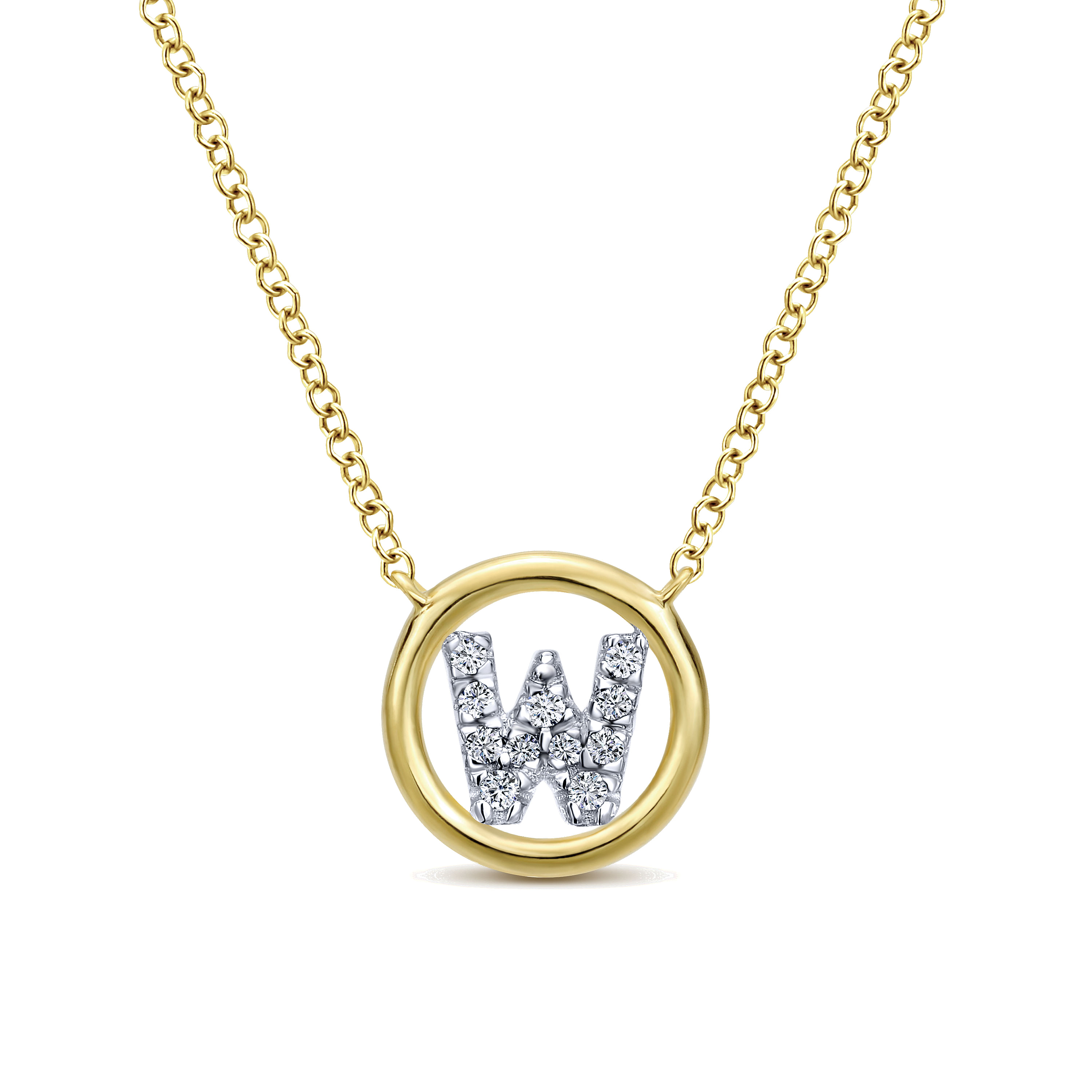 Initial w necklace store
