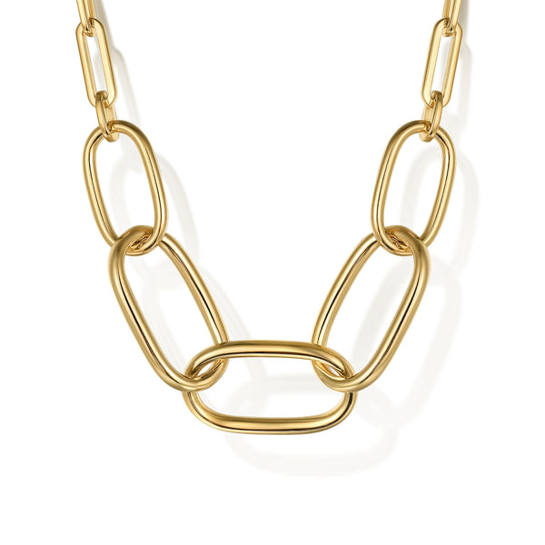 14K Yellow Gold Large Oval Link Chain Necklace @ $2550. Shop Necklaces ...