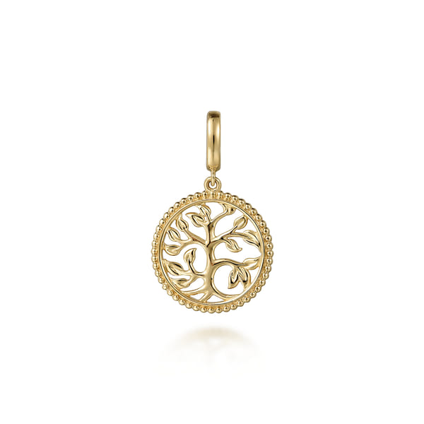 14K Yellow Plain Gold Bujukan Tree of Life Medallion Pendant @ $575 ...