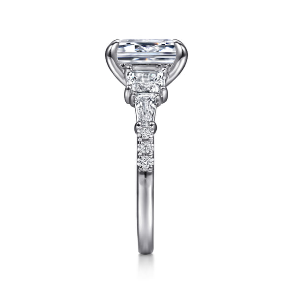 14K White Gold Emerald Cut Diamond Engagement Ring @ $8200. Shop ...