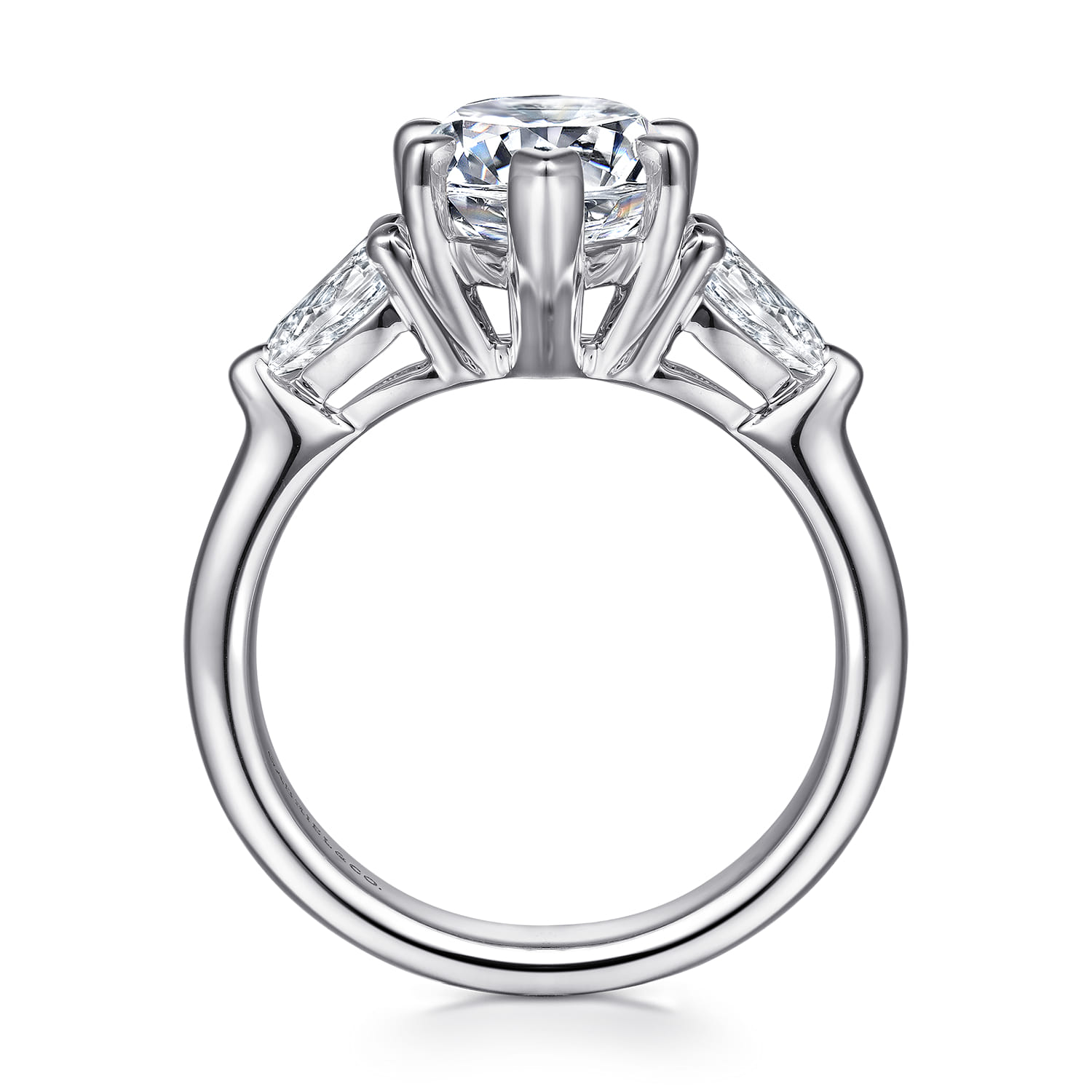 Pear 3 Stone Ring in 14k White Gold | Gabriel & Co. ER15844P12W44JJ