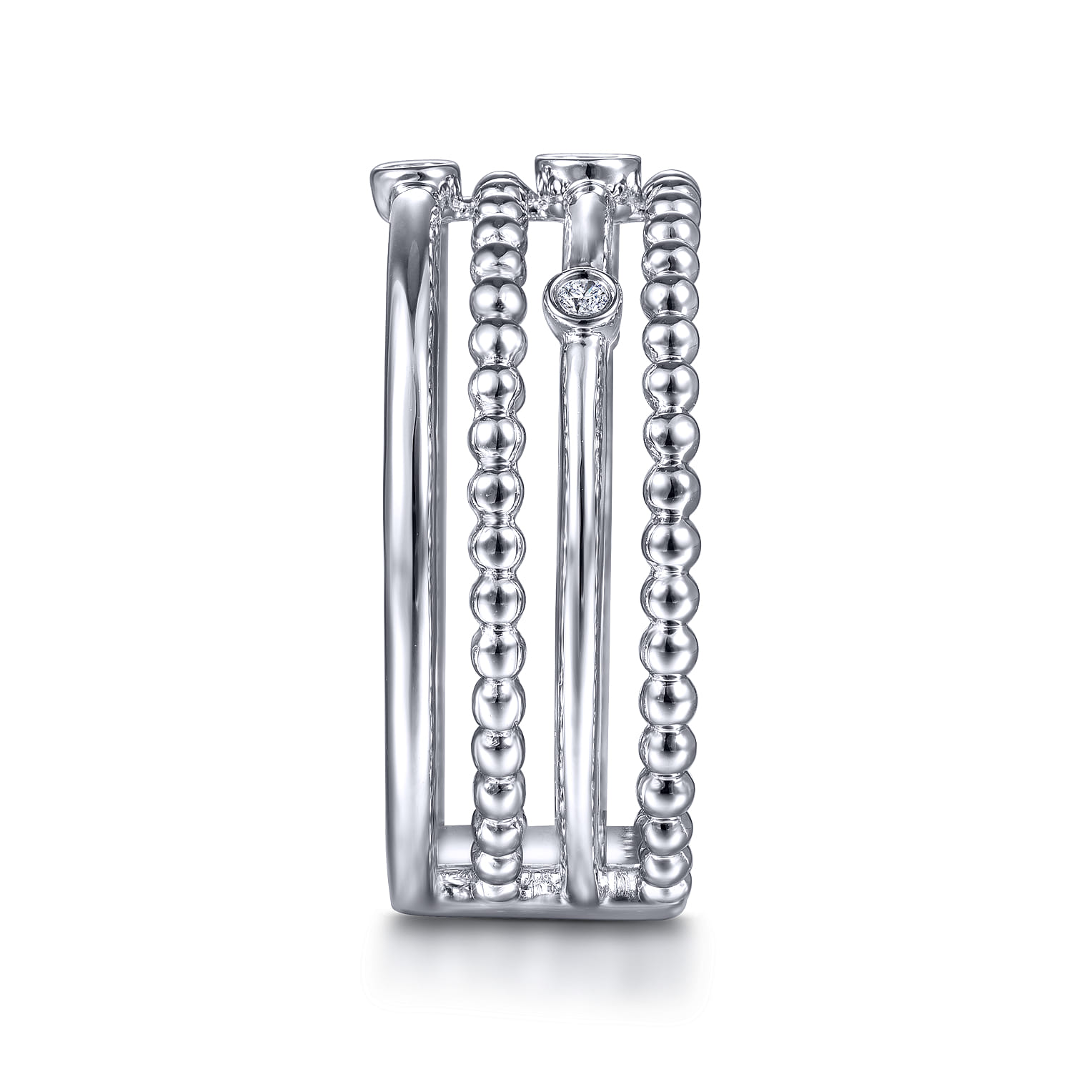 925 Sterling Silver Bujukan Bezel Set Diamond Easy Stackable Ring @ $220. Shop Ladies Rings ...