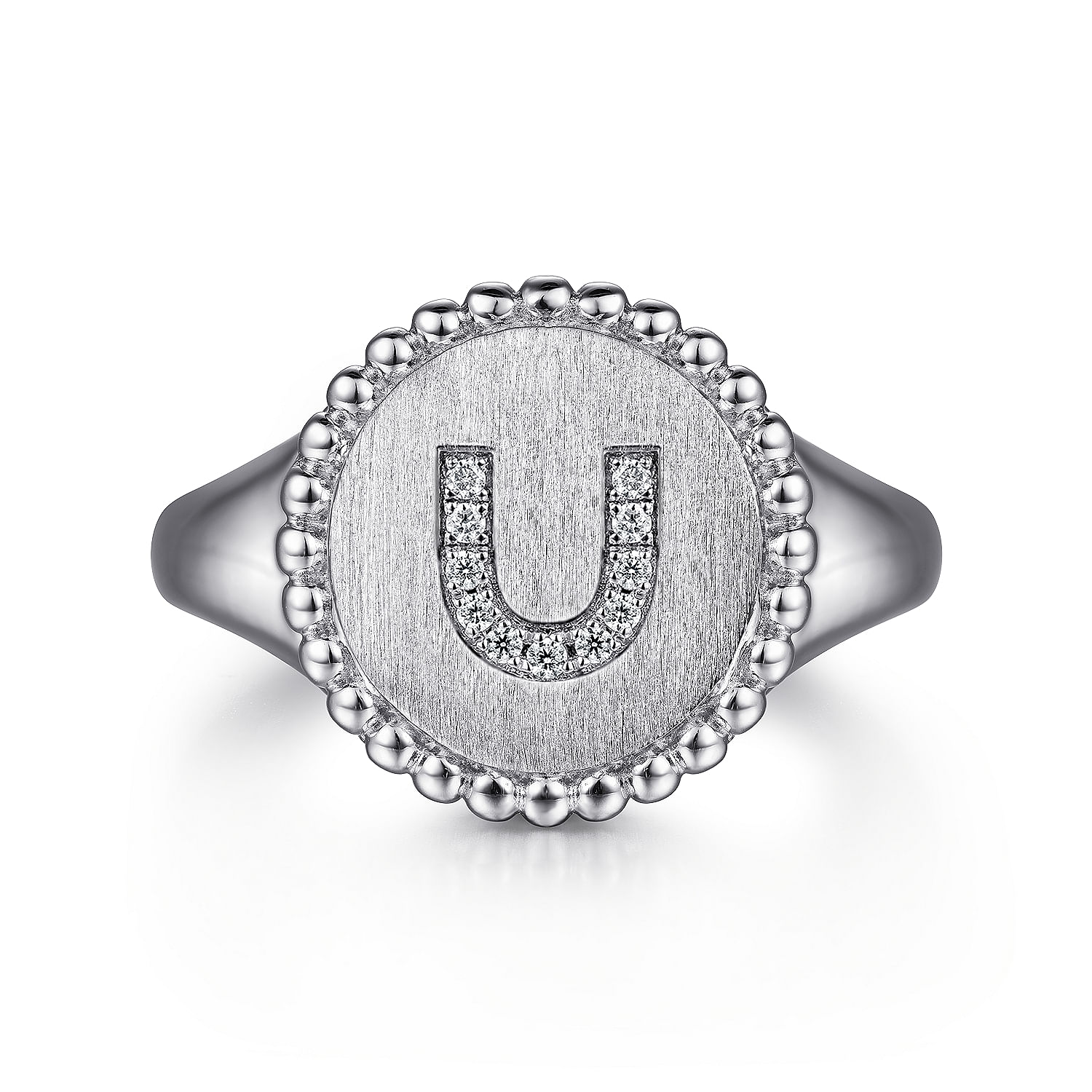 Alphabet rings silver store