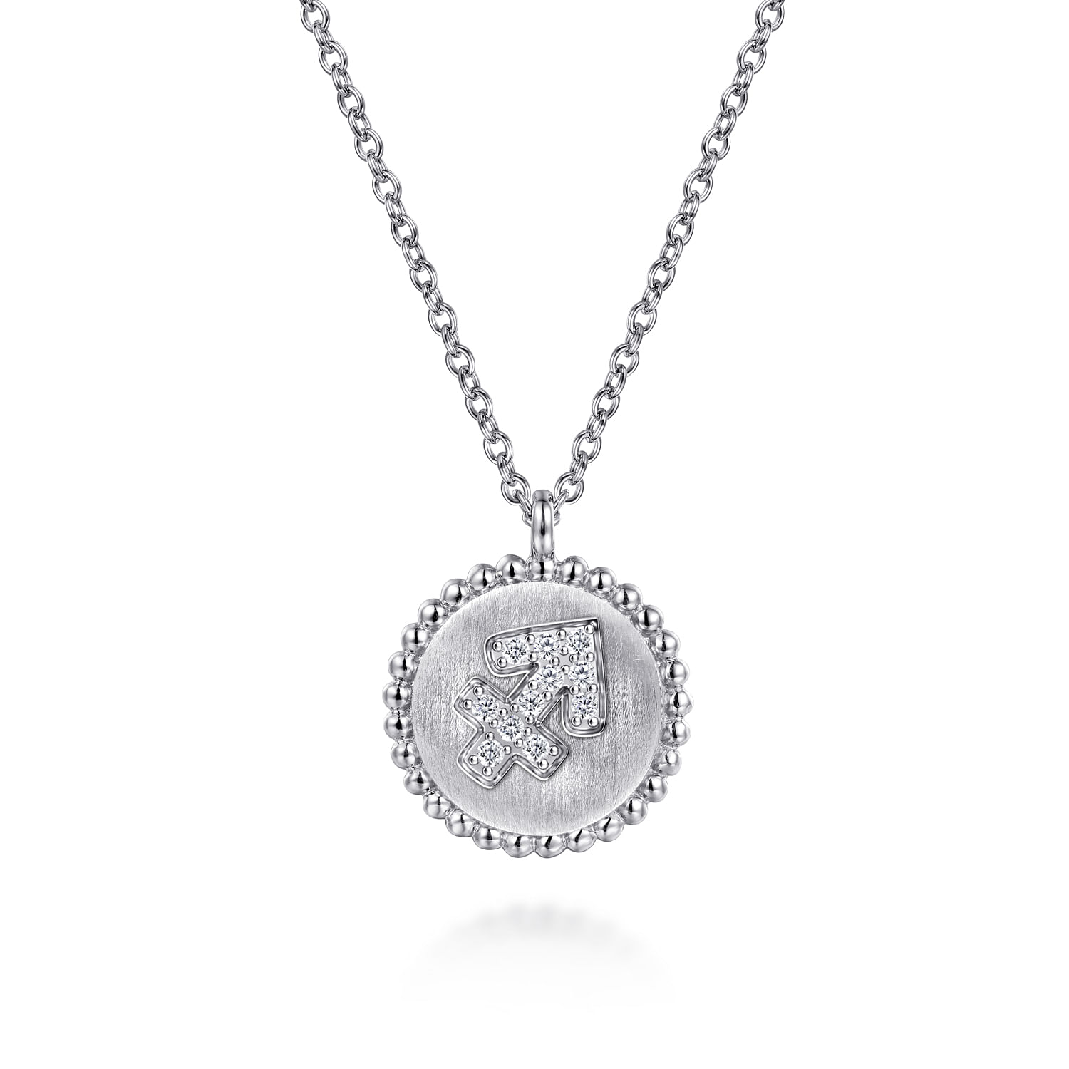 925 Sterling Silver Diamond Bujukan Sagittarius Nov 22 Dec 21 Zodiac Pendant Necklace