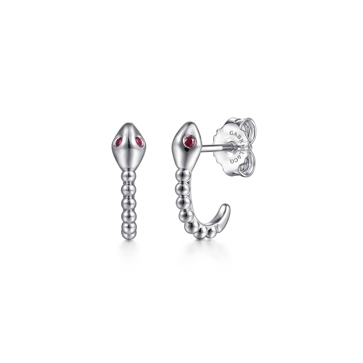 925 Sterling Silver Snake Bujukan Ruby Bypass Ring @ $115. Shop Ladies Rings | Gabriel & Co.