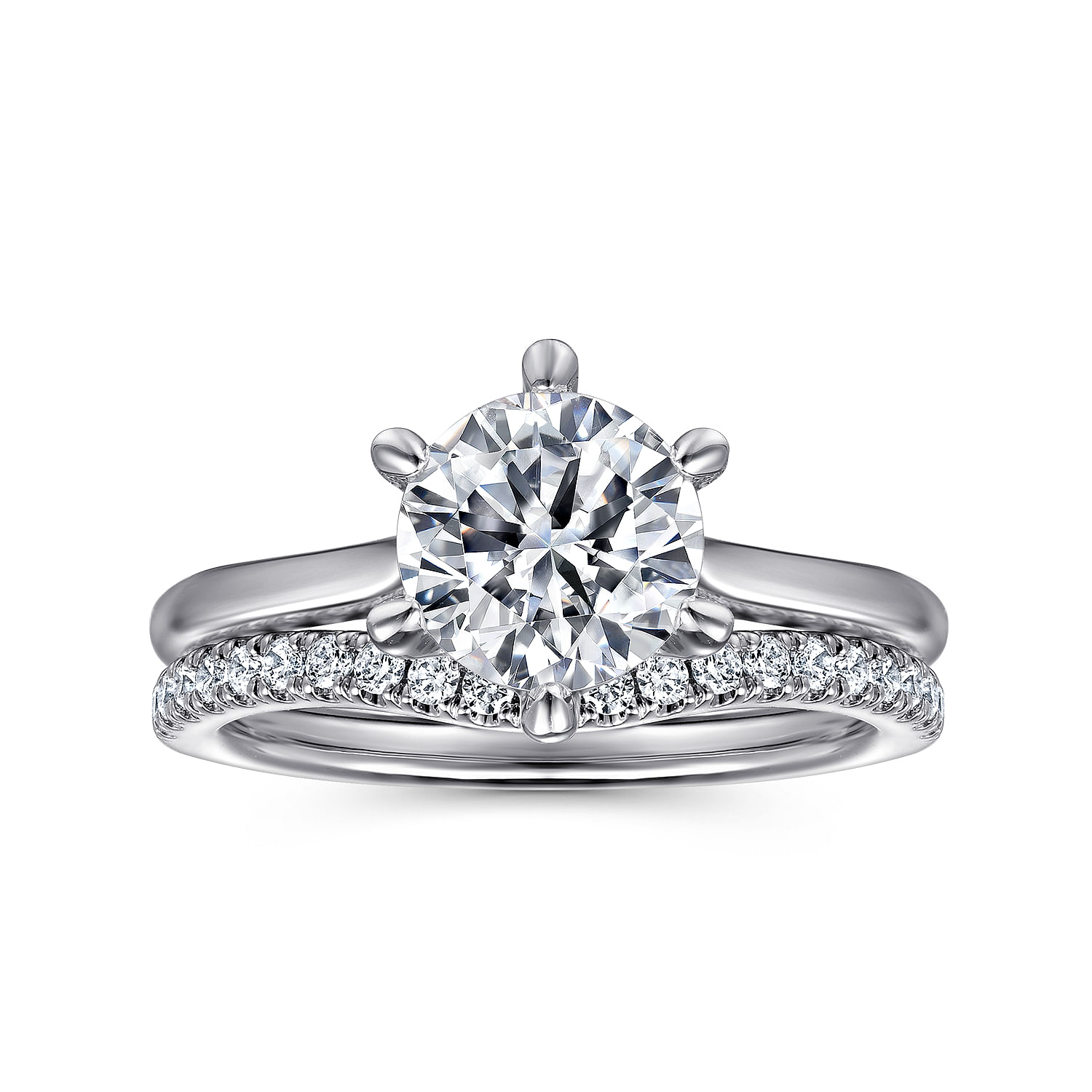 Anne - 14k White Gold 2 Carat Round Solitaire Engagement Ring @ $1000 ...