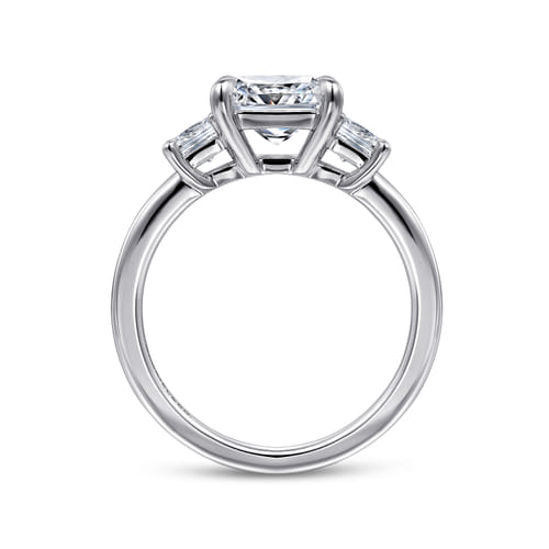 Antonia - 14k White Gold 1.5 Carat Princess Cut 3 Stone Natural Diamond ...