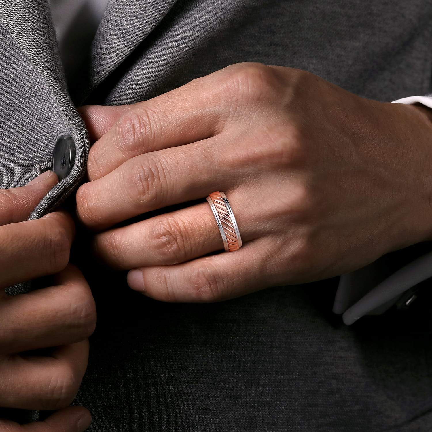 Two tone mens wedding band 60 photos - Astyledwedding.com