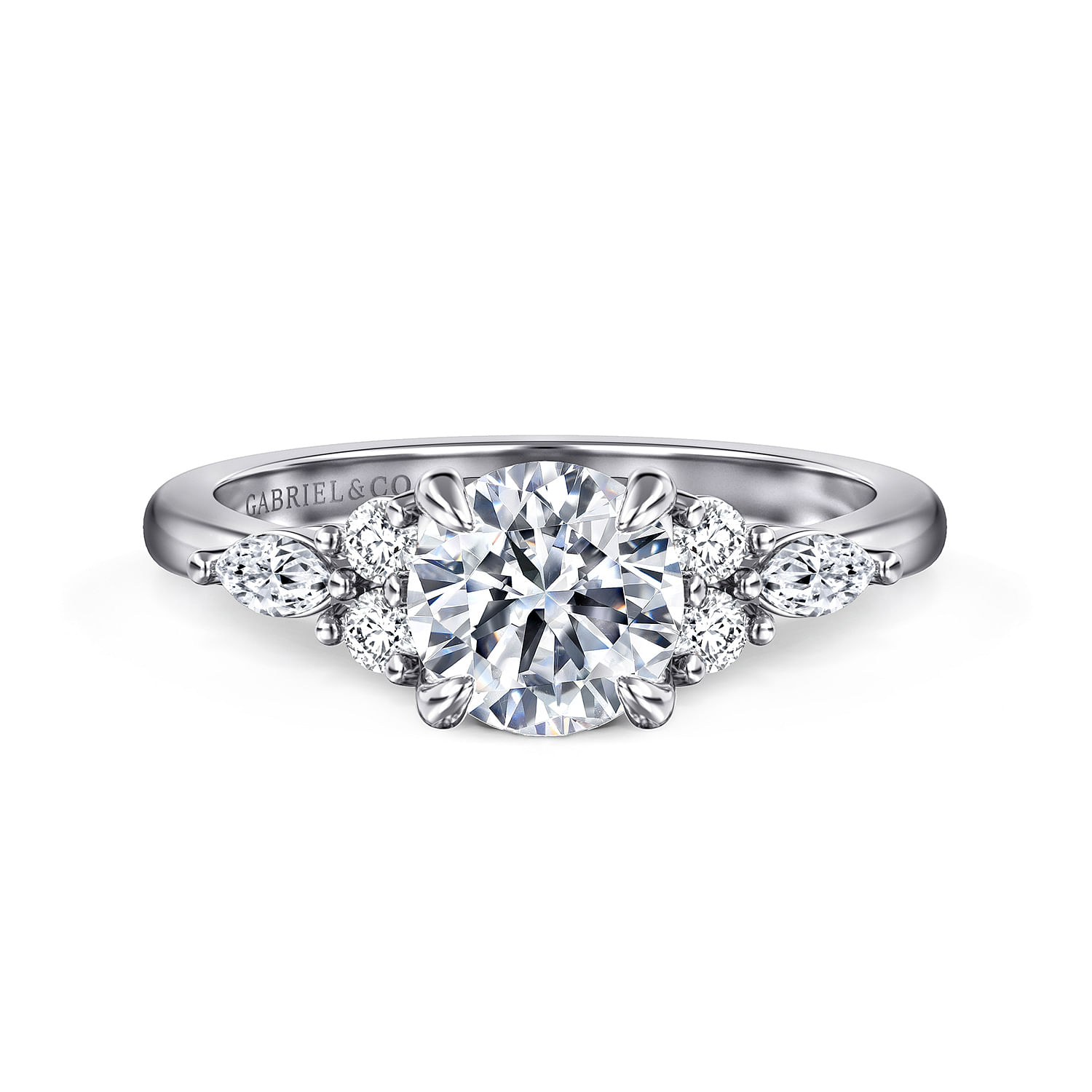 Platinum cluster engagement rings store