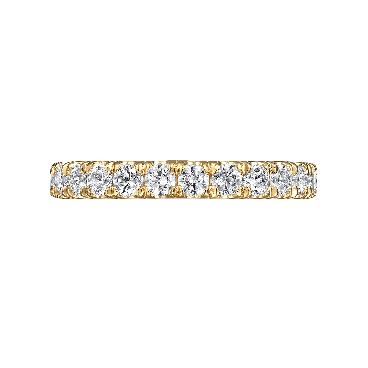 14K Yellow Gold French Pave Set Diamond Eternity Band @ $4250. Shop ...