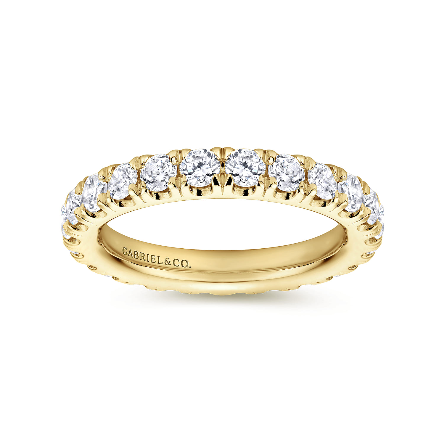 14K Yellow Gold French Pave Set Diamond Eternity Band @ $8200. Shop ...