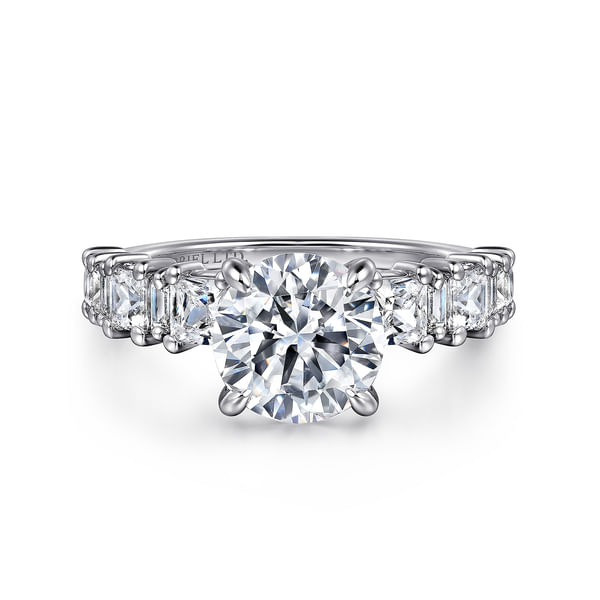 18K White Gold Round Diamond Engagement Ring @ $5900. Shop Jewelry ...