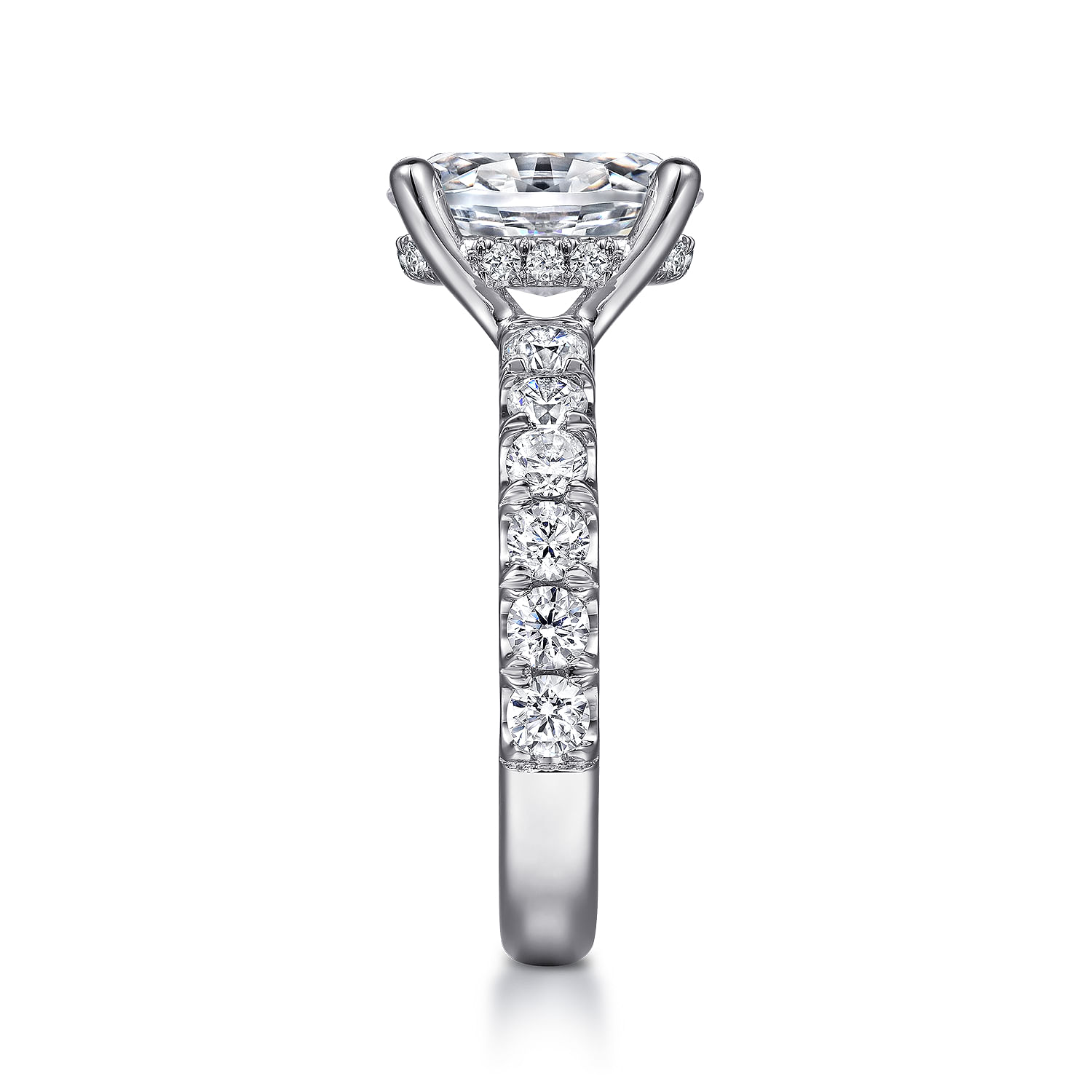 14K White Gold Oval Diamond Engagement Ring @ $4700. Shop Jewelry ...