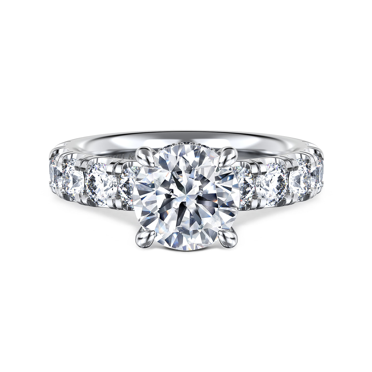 Broderick 14K White Gold Round Diamond Engagement Ring