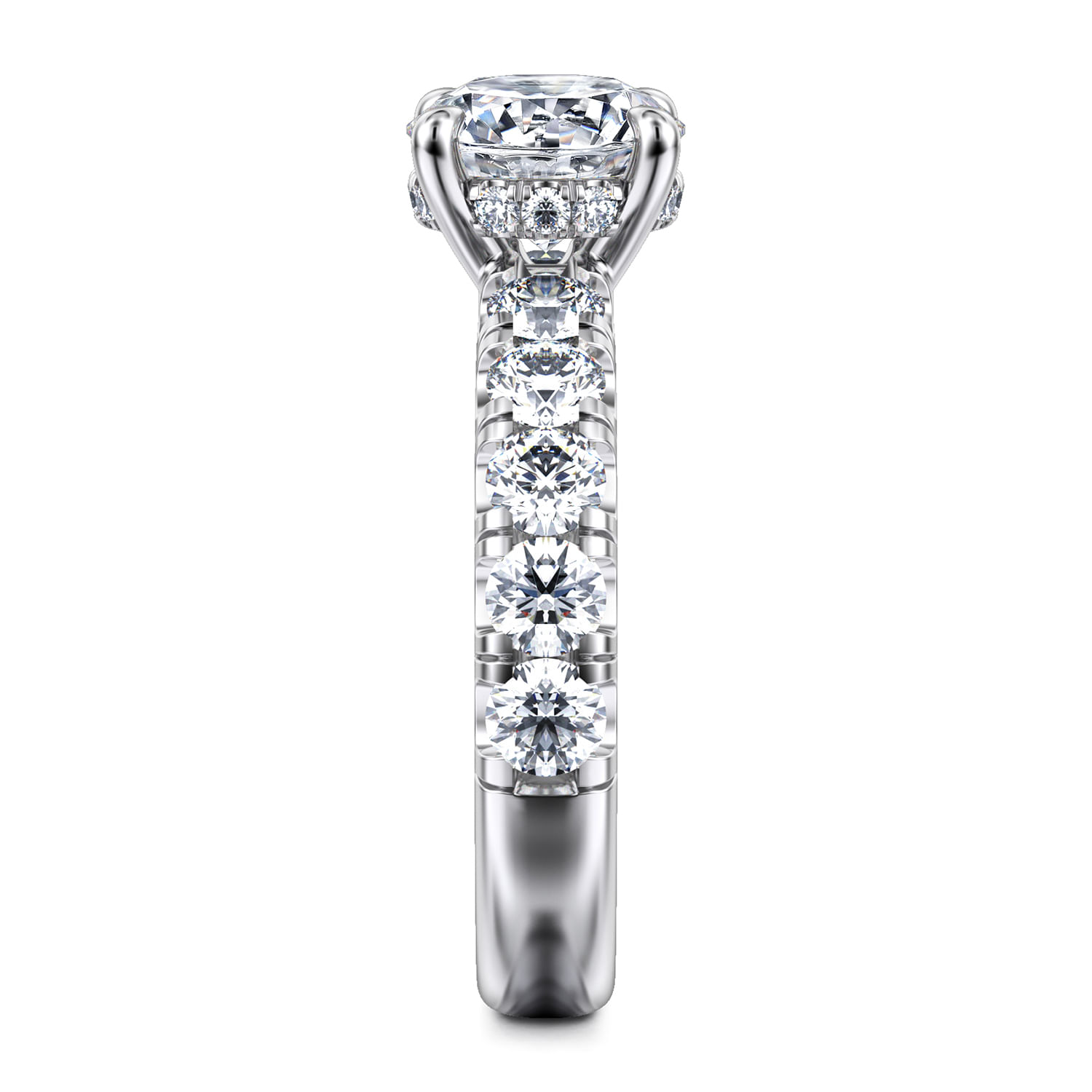 Broderick - 14k White Gold 2 Carat Round Straight Natural Diamond ...