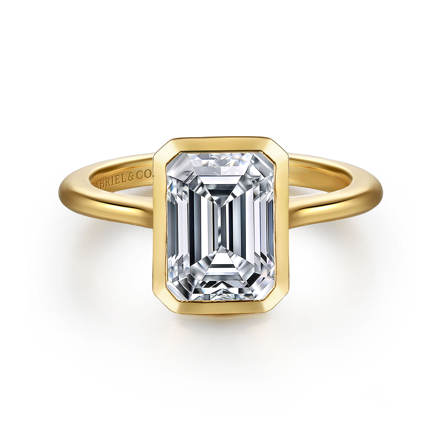 Brooke 14K Yellow Gold Emerald Cut Solitaire Diamond Engagement Ring