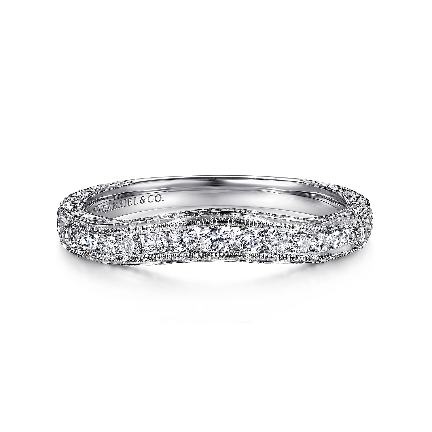 White gold channel set diamond ring store