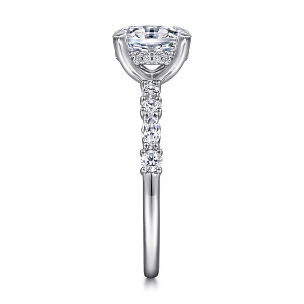 14K White Gold Oval Diamond Engagement Ring @ $3100. Shop Jewelry ...