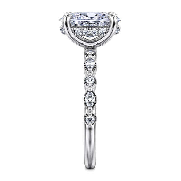 14K White Gold Oval Diamond Engagement Ring @ $2050. Shop Jewelry ...