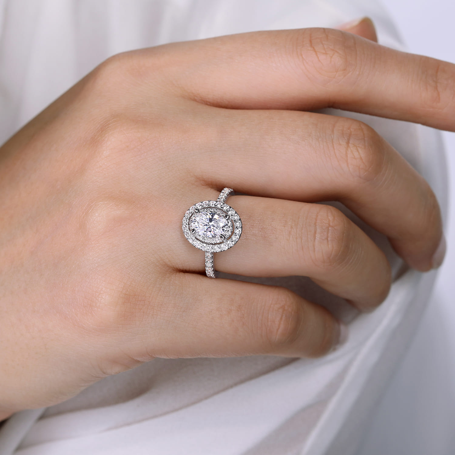 Double Halo Engagement Rings | Gabriel & Co. US