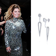 Singer Shania Twain wore Gabriel & Co.’s 14k White Gold and Diamond ...