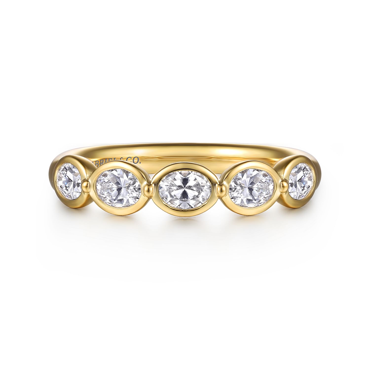 5 stone anniversary band yellow gold store