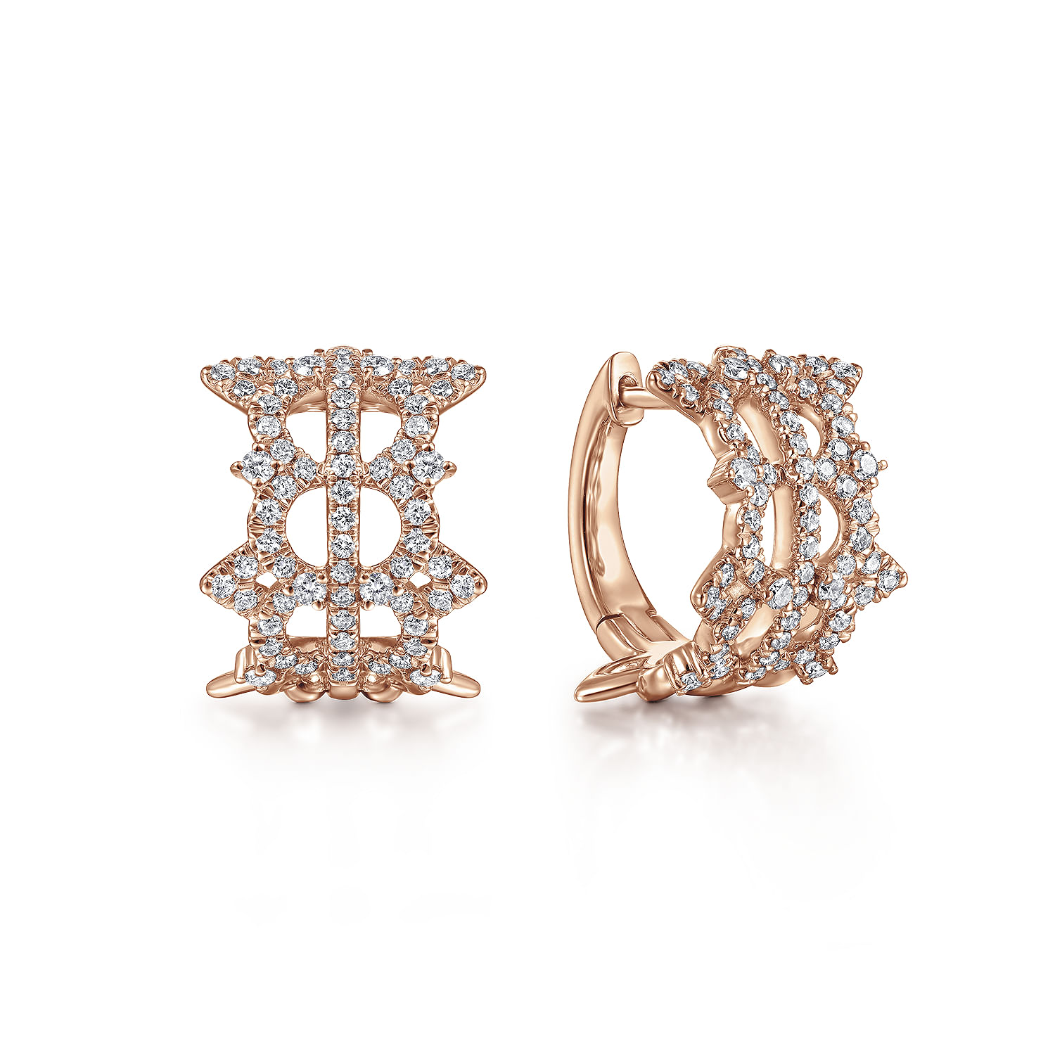 Rose Gold Earring | Diamond Rose Gold Earrings | Gabriel & Co.