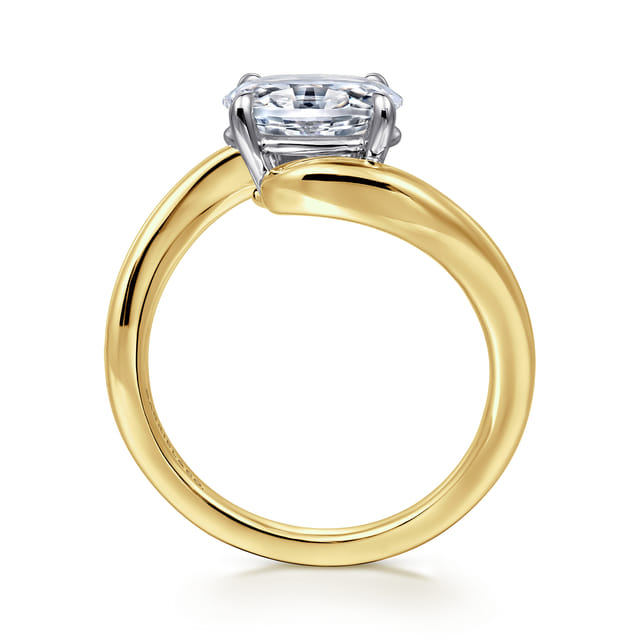 Oval Bypass Ring in 14k Yellow/white Gold | Gabriel & Co. ER16277O6M4JJJ