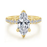 Marquise Hidden Halo Ring in 14k Yellow Gold | Gabriel & Co. ER16621M8Y44JJ