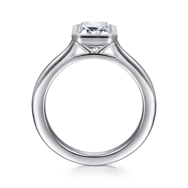 Emerald Cut Solitaire Ring in 14k White Gold | Gabriel & Co. ER16728E8W4JJJ