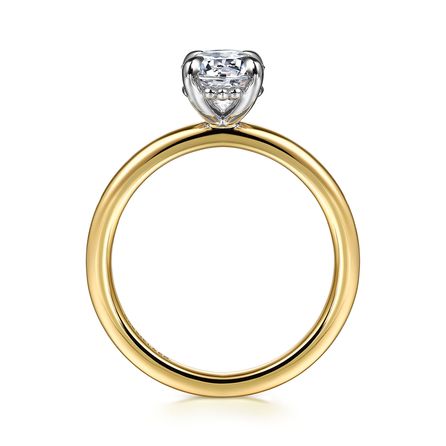 Oval Solitaire Ring in 14k Yellow/white Gold | Gabriel & Co. ER16479O6M4JJJ