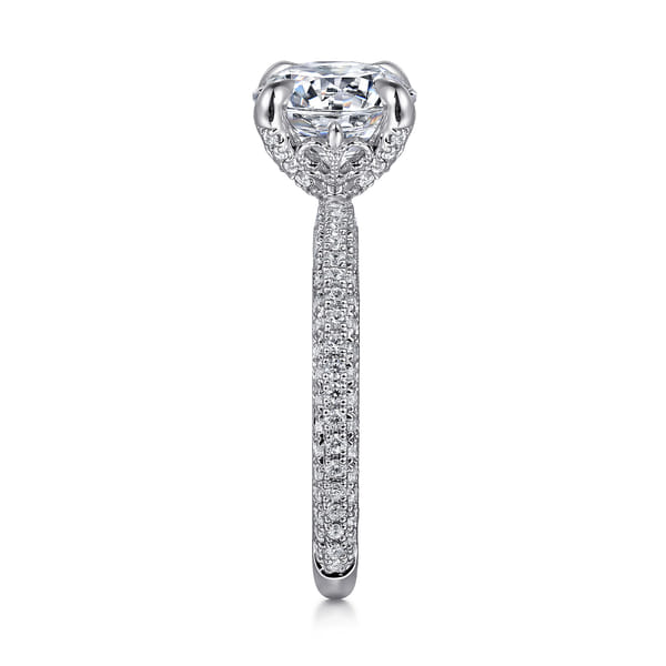 14K White Gold Round Diamond Engagement Ring @ $3350. Shop Jewelry ...