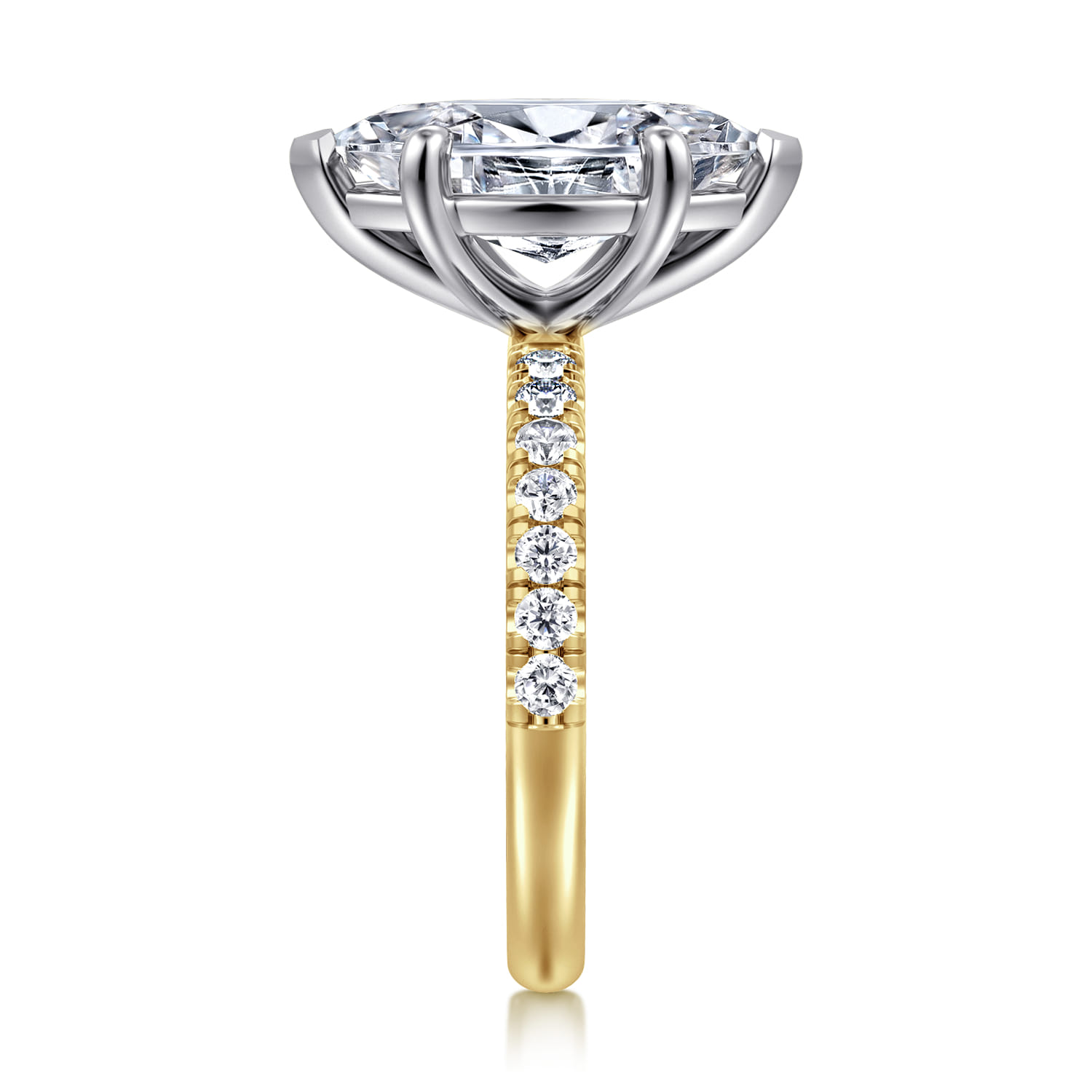 Marquise Straight Ring in 14k Yellow/white Gold | Gabriel & Co ...