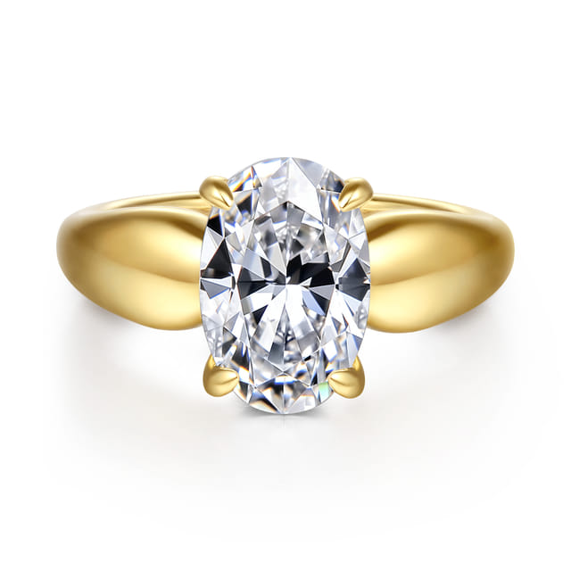 Oval Wide Band Ring in 14k Yellow Gold | Gabriel & Co. ER16709O12Y44JJ