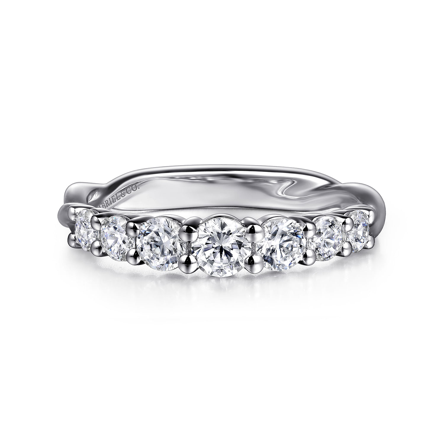 14K White Gold Graduating Diamond Anniversary Band @ $3850. Shop ...